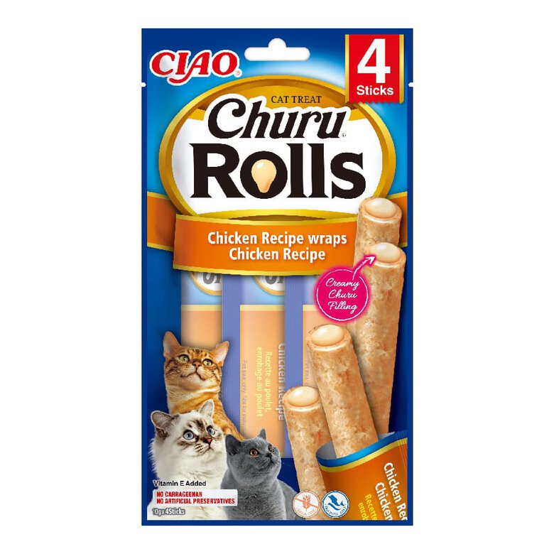 Churu Sticks Rolls de Frango para gatos – Multipack 12 | Tiendanimal
